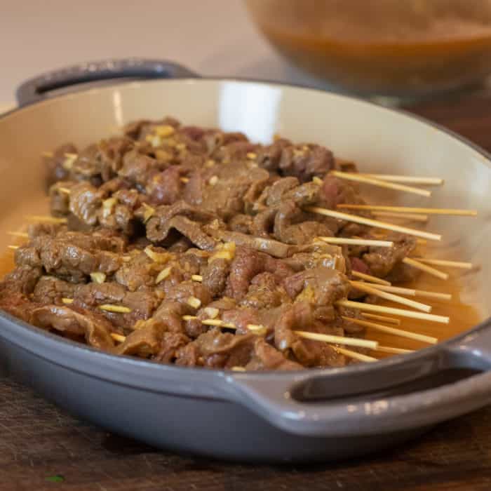 Beef Satay Recipe with Thai Peanut Sauce - The Black Peppercorn