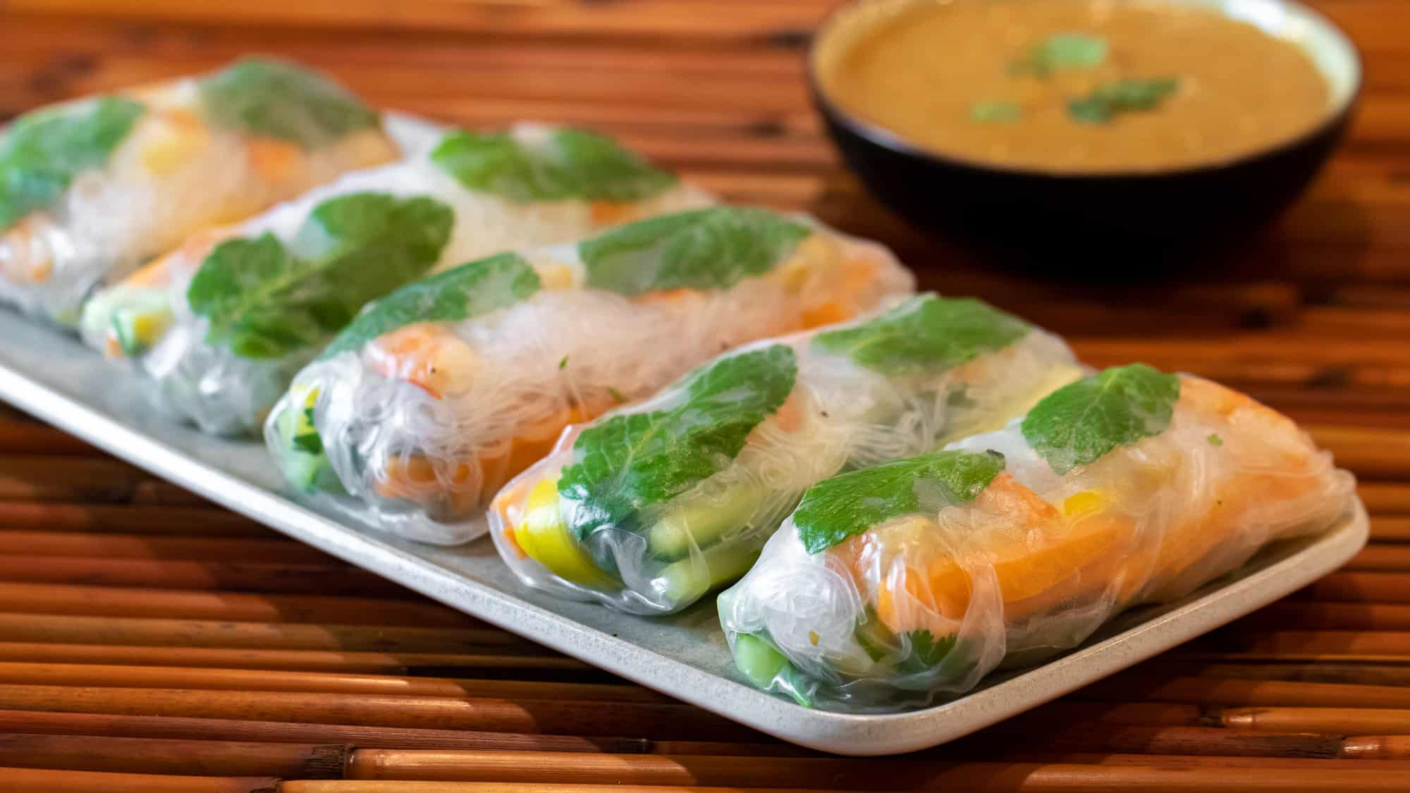 Cold Thai Spring Rolls Recipe With Shrimp And Mango