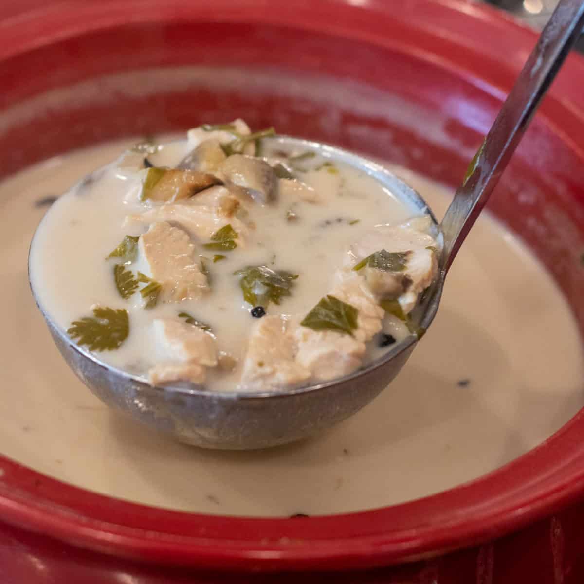 Tom Kha Gai - Thai Soup Recipe - The Black Peppercorn