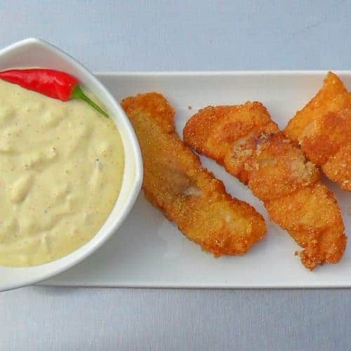 Fried Catfish Strips with Cajun Aioli Recipe
