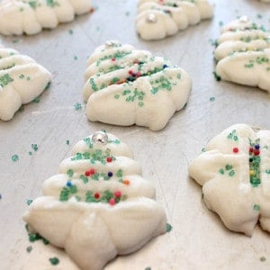 Shortbread made with a Cookie Press