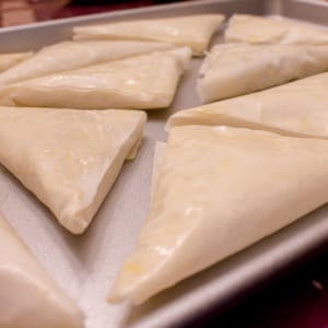 Curry Beef Phyllo Pocket Triangles Recipe