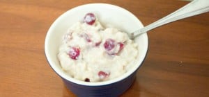 Rice Pudding with Dried Cranberries