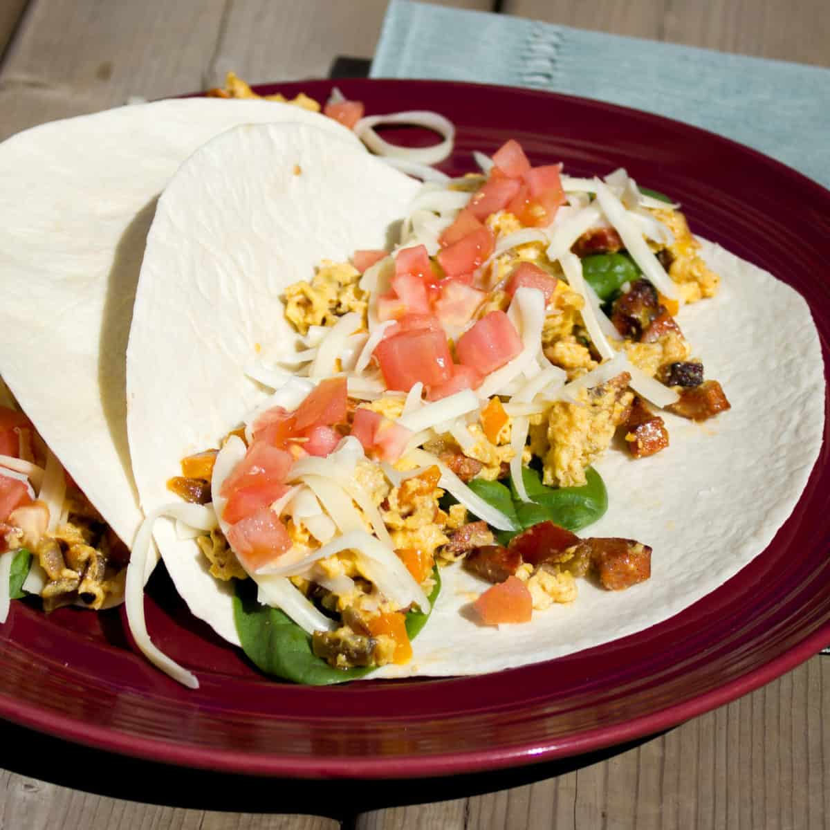 Chorizo Scrambled Egg Breakfast Taco Recipe