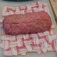 Bacon Cheeseburger Fatty - smoked in a Bradley beef, cheddar
