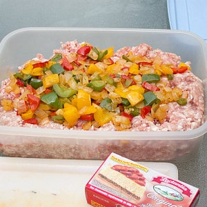 Smoked Ham and Cheese Fatty - use jimmy dean or ground pork