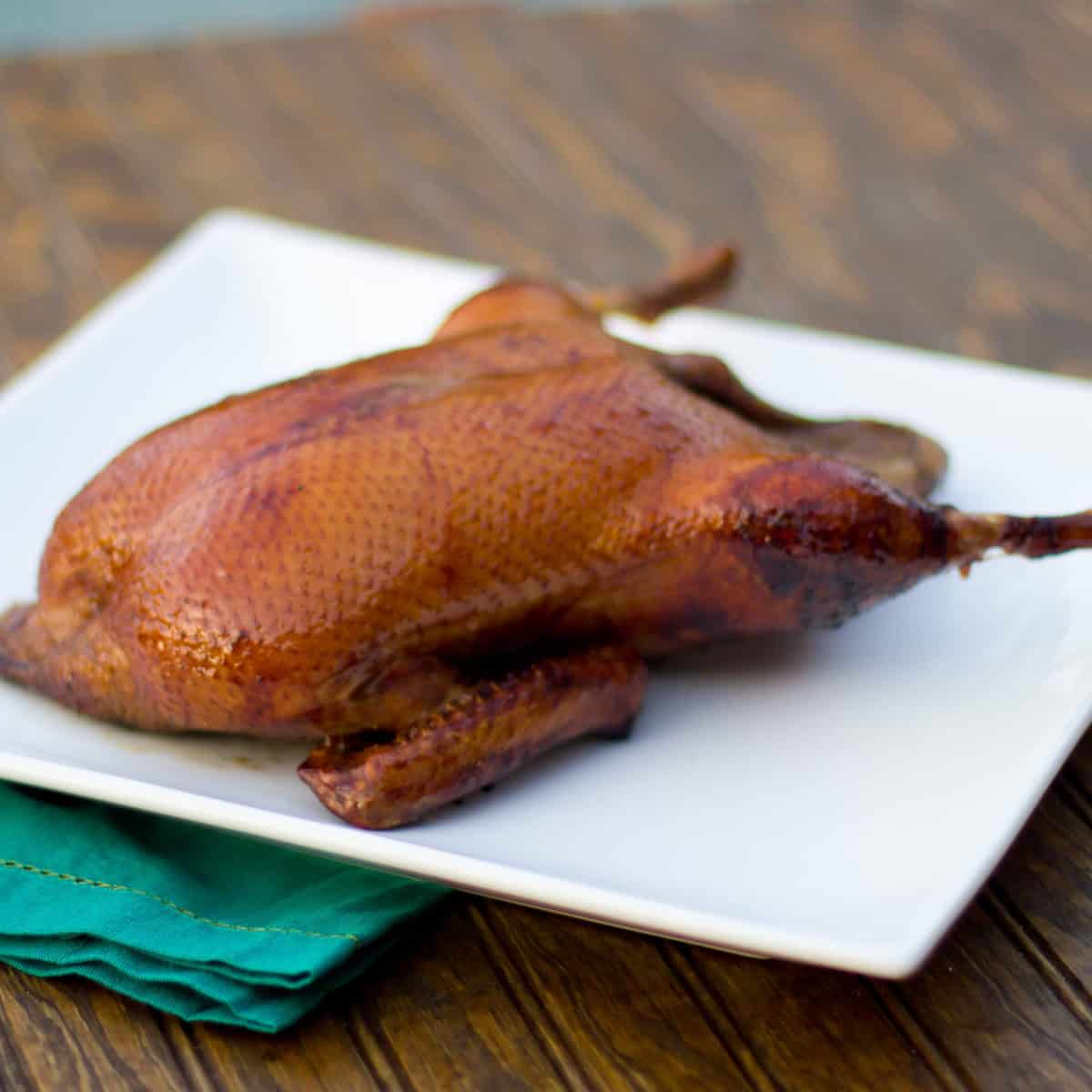 Smoked Whole Duck with a Honey Balsamic Glaze Recipe