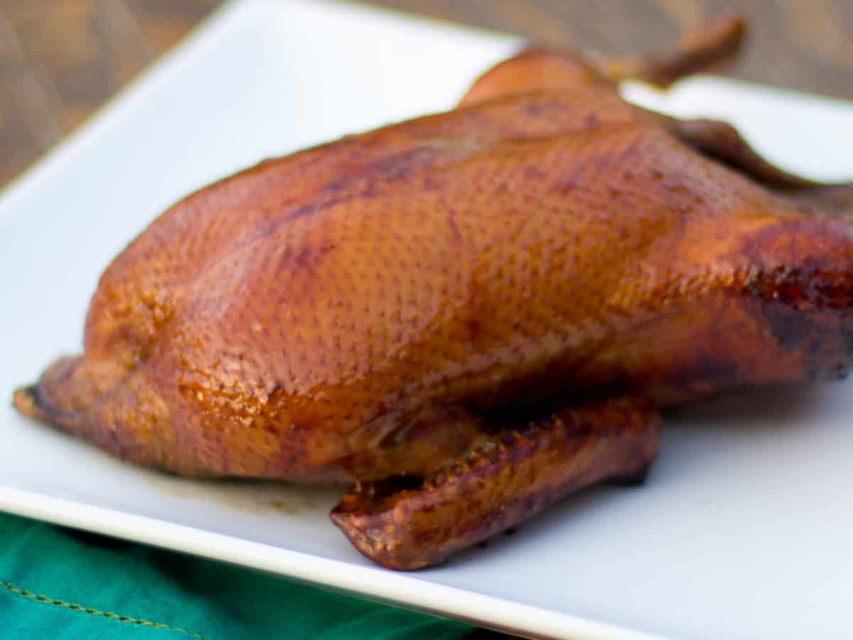 Smoked Whole Duck with a Honey Balsamic Glaze Recipe