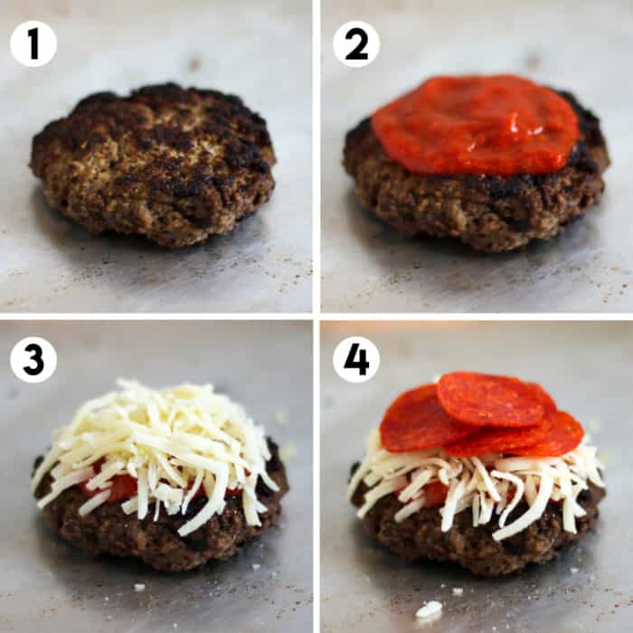 Pepperoni Pizza Burger Recipe - The Black Peppercorn