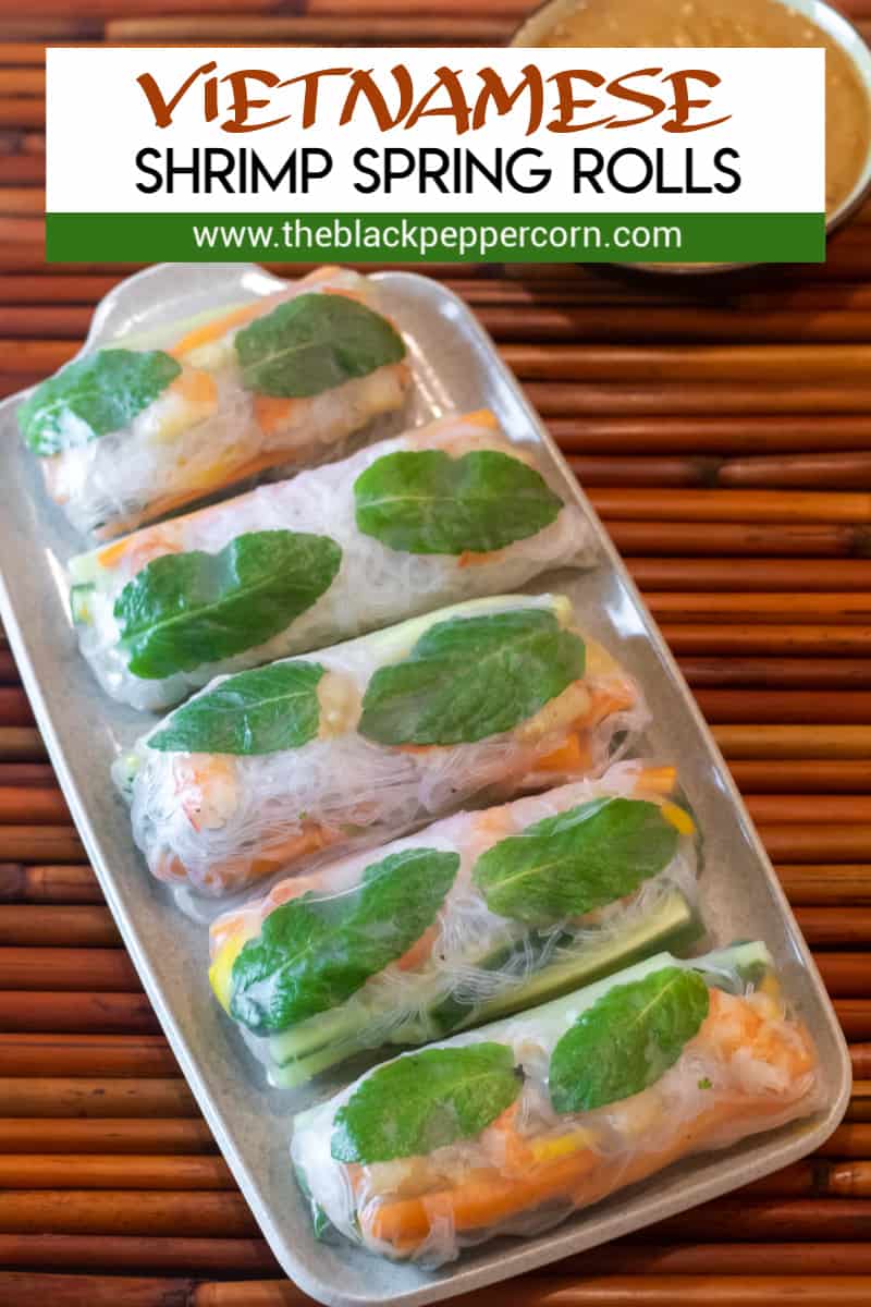Vietnamese Shrimp Spring Rolls Recipe - The Black Peppercorn