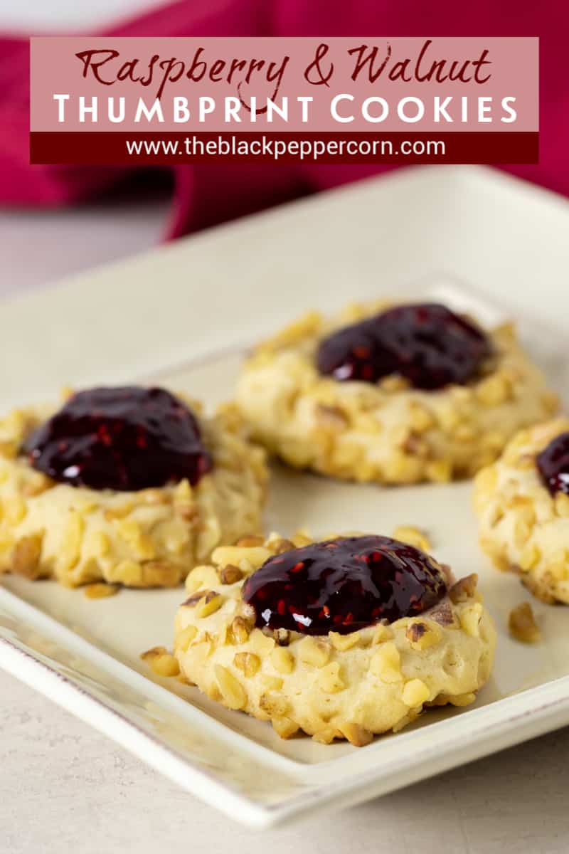 Raspberry Thumbprint Cookie Recipe - The Black Peppercorn