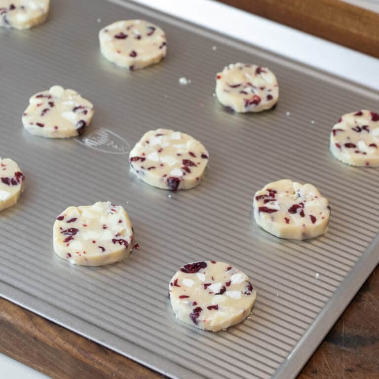 White Chocolate Cranberry Shortbread Cookies - The Black Peppercorn