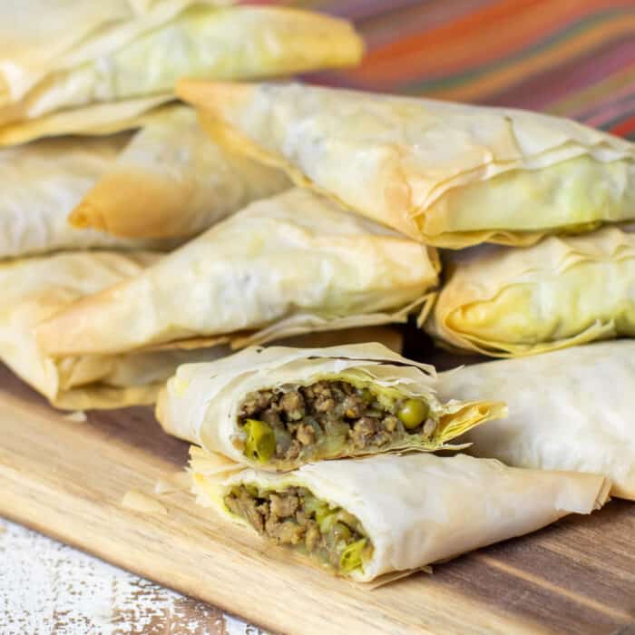 Curry Beef Phyllo Pocket Triangles Recipe