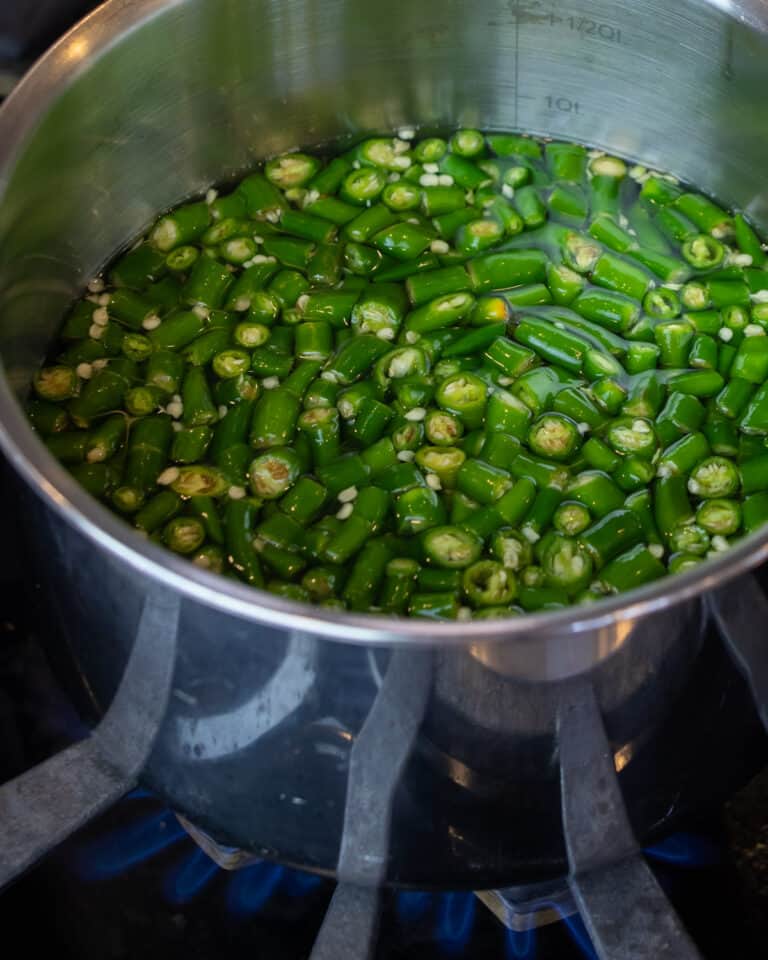 Asian Style Pickled Green Chillies - The Black Peppercorn