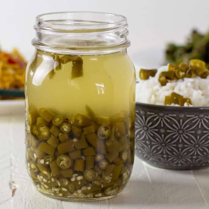 Asian Style Pickled Green Chillies - The Black Peppercorn