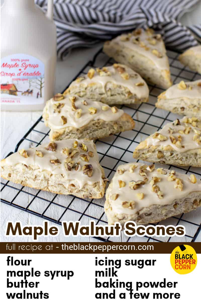Maple Walnut Scones - The Black Peppercorn