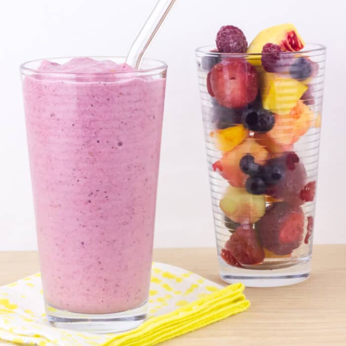 Frozen Fruit Salad Smoothie Recipe - Blender Drink