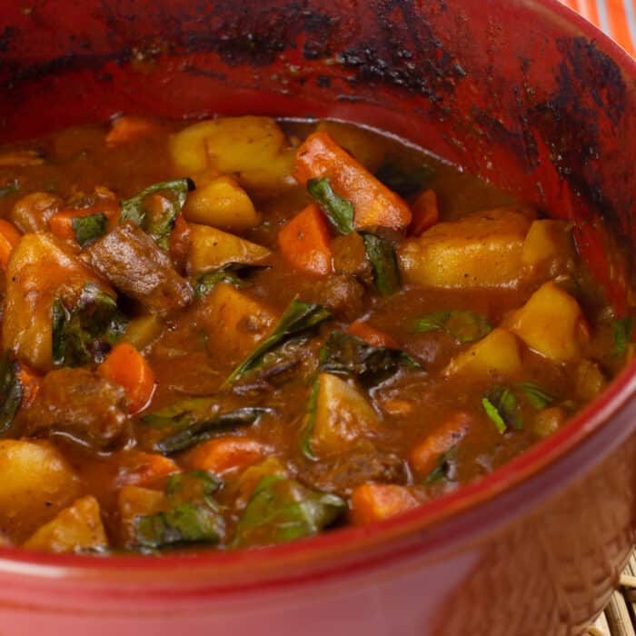 Venison Stew Recipe - braised in the oven