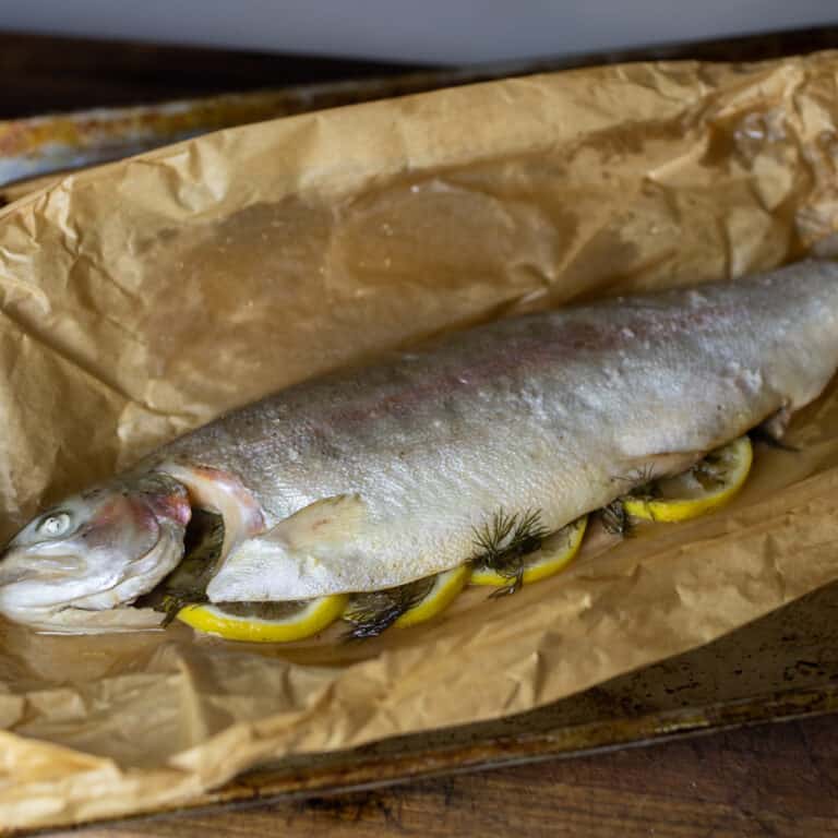 Baked Whole Rainbow Trout - The Black Peppercorn